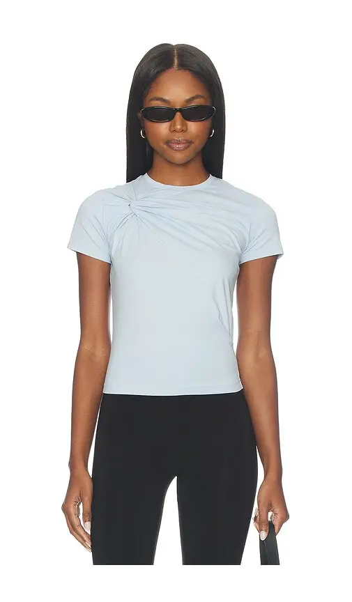 Good American Super Stretch Twist Tee - Sky