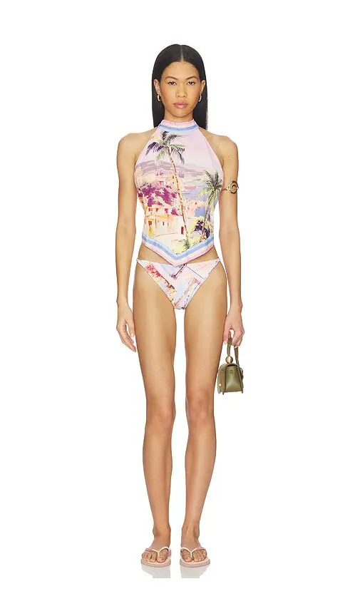 L'Agence Violet Postcard Print String Bottom
