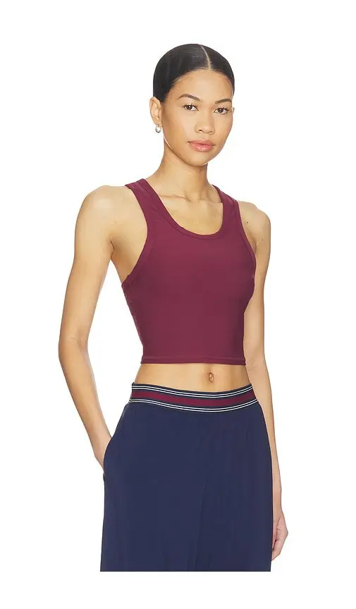 The Upside Peached Sophie Crop Top - Maroon