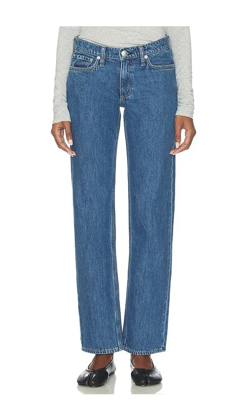 Rag & Bone Harlow Low Rise Straight Jeans - Park