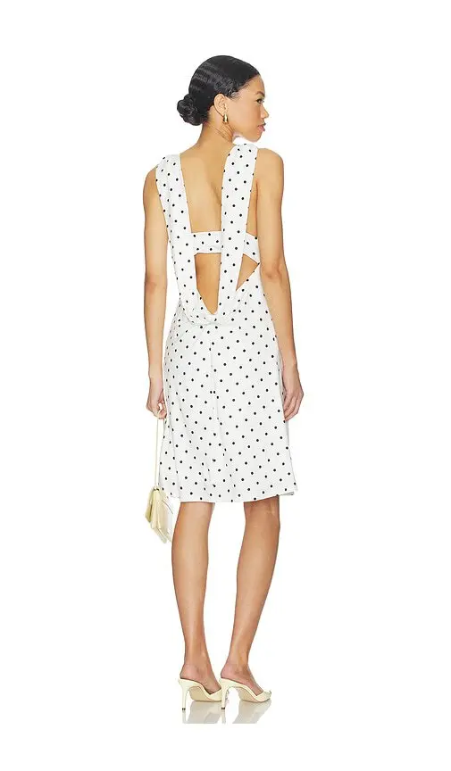 GEEL X Sabrina Dress - White Polka Dot