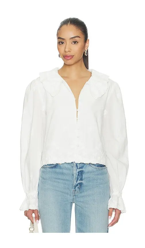 STONE COLD FOX X Abigail Top In White - Soft White