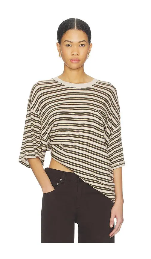 Free People X All Love Stripe Pocket Tee