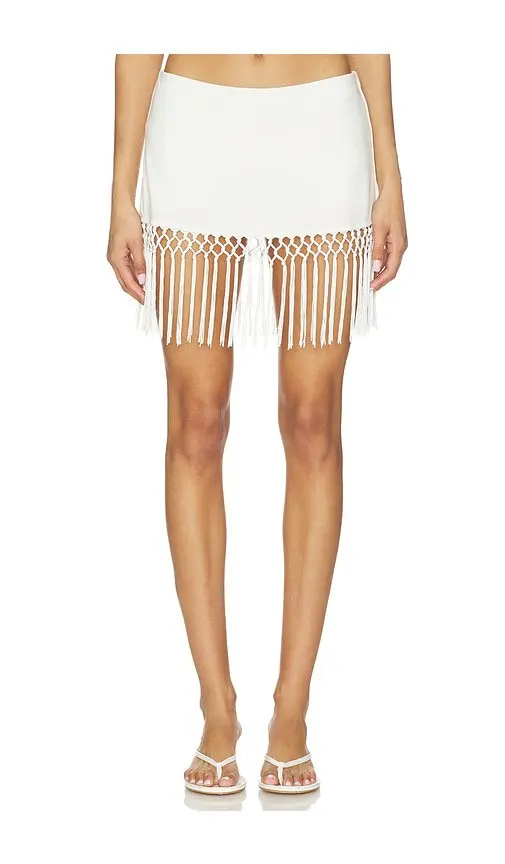 GEEL Aria Tassel Skirt - White