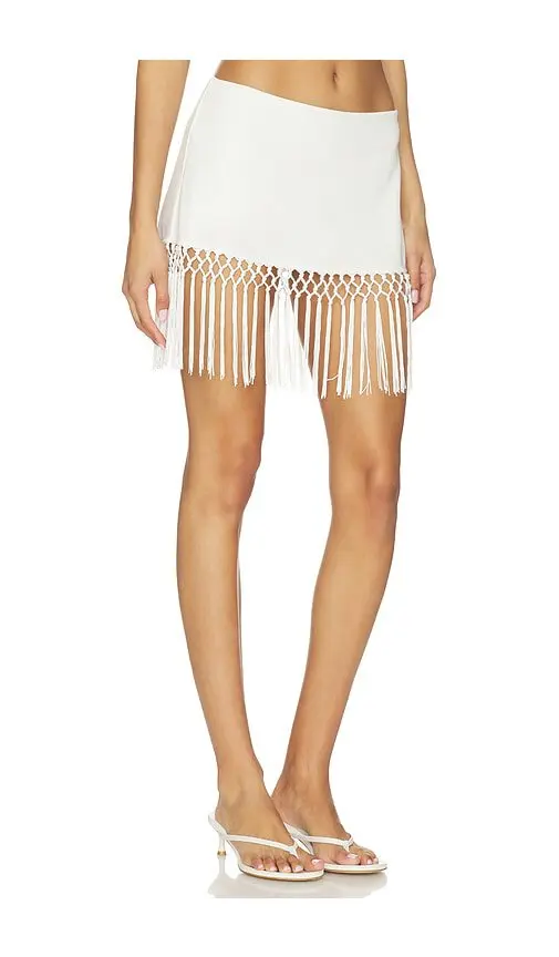 GEEL X Tassel Mini Skirt - White