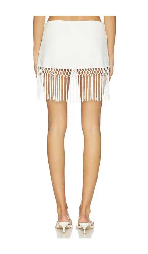 GEEL X Tassel Mini Skirt - White