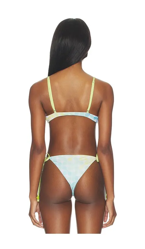 Casablanca String Beaded Bikini Top - Optic Drop