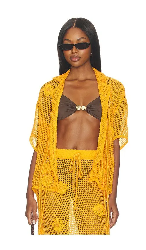 MAAJI Golden Blossom Amarantta Shirt