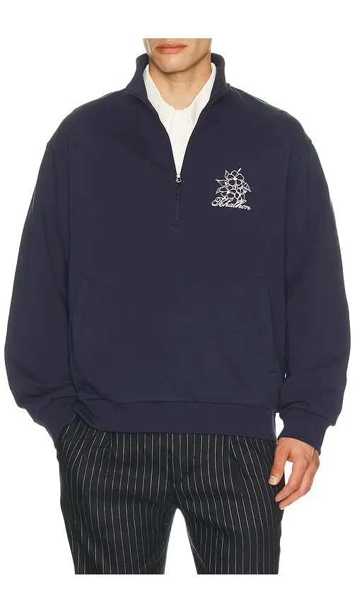KHALHON Urban Club Half Zip Sweater - Navy