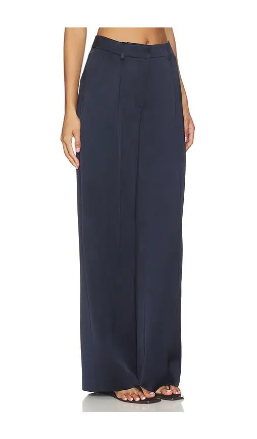 ANINE BING Trent Trousers Wide Leg Satin Pants