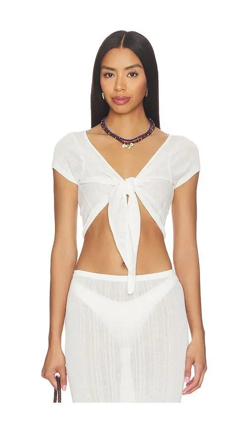 Solid & Striped The Rianne Tie Top - Optic White