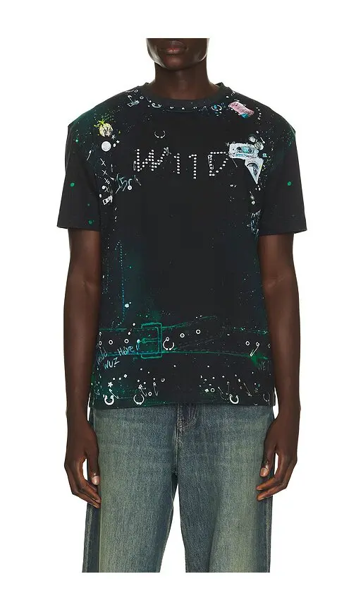 We11Done Trompe-l'oeil Pierced T-shirt - Black