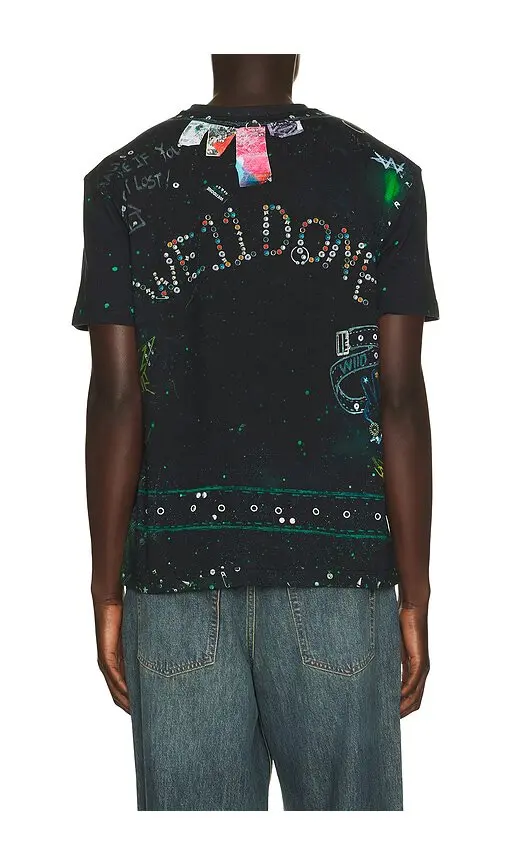 We11Done Trompe-l'oeil Pierced T-shirt - Black