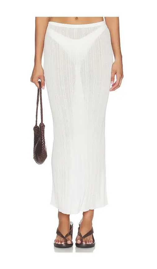 Solid & Striped The Rianne Skirt In White - Optic White