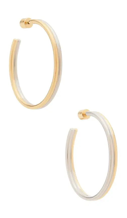 JENNIFER FISHER Baby Hoop Earrings - Two Tone