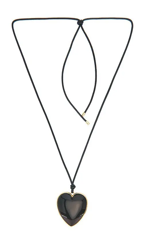 JENNIFER FISHER Heart Pendant Long Necklace - Smokey Quartz