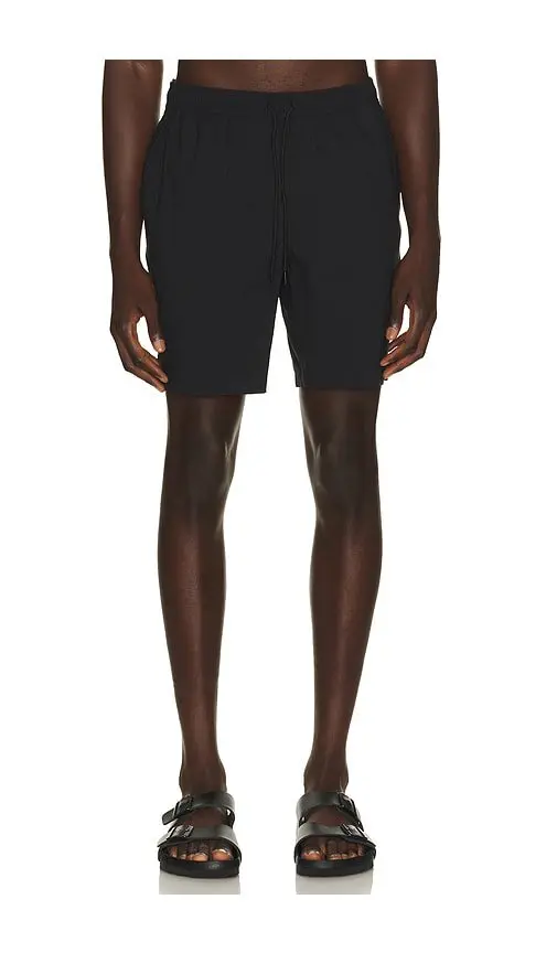 Brixton Everyday Stretch Hybrid 18 Shorts In Black - Black & White