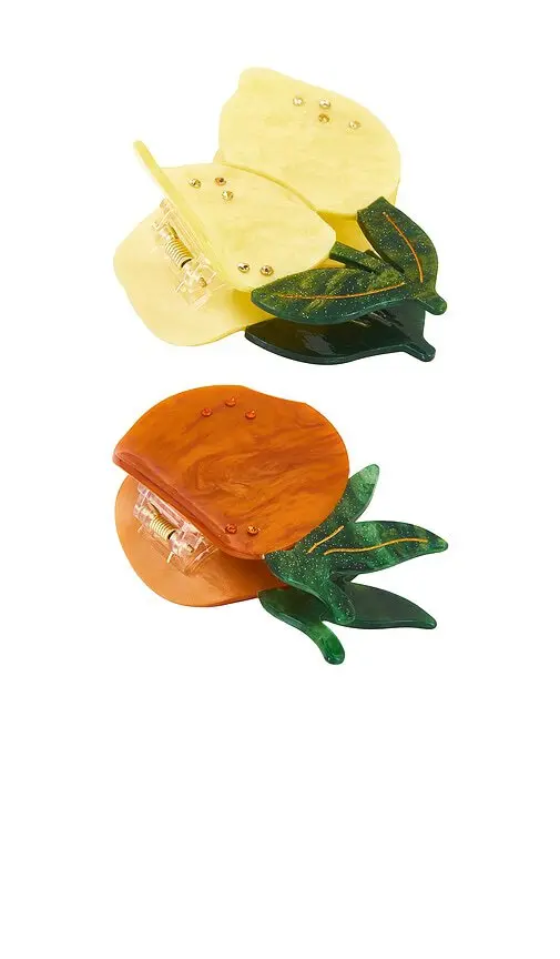 FRASIER STERLING Lemon Hair Clip Set