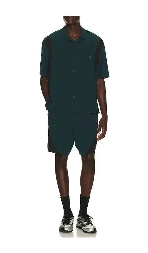 Y3 Shirt In Dark Green - Aurivy