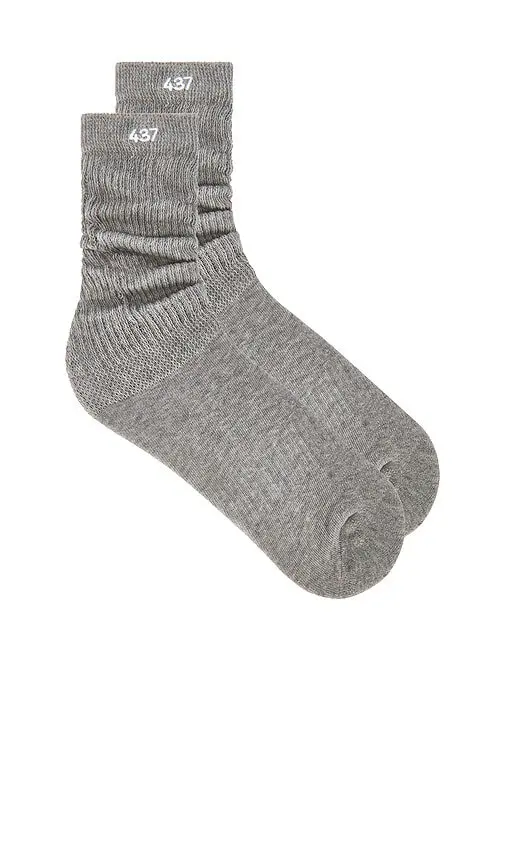 437 The Scrunch Sock - Heather Grey