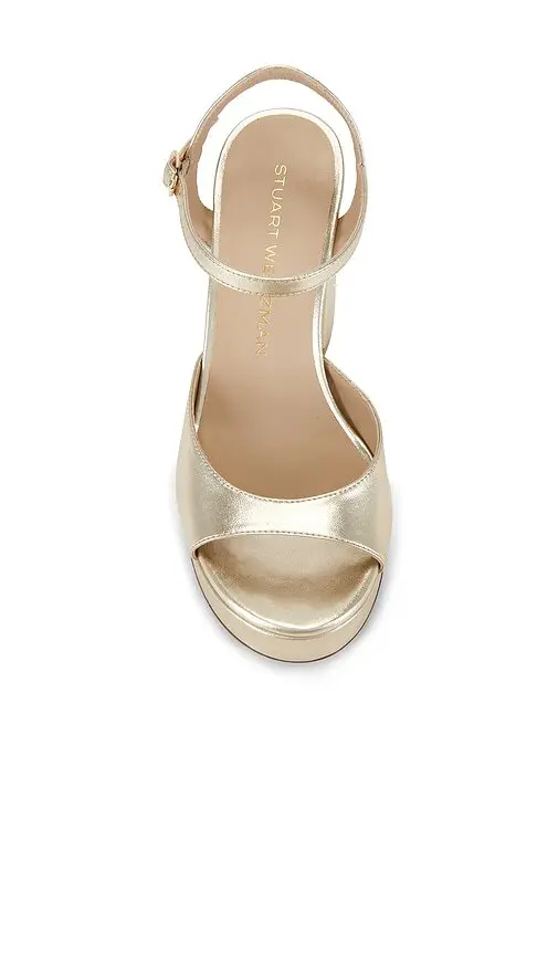 STUART WEITZMAN Dayna Ii Metallic Platform Sandal
