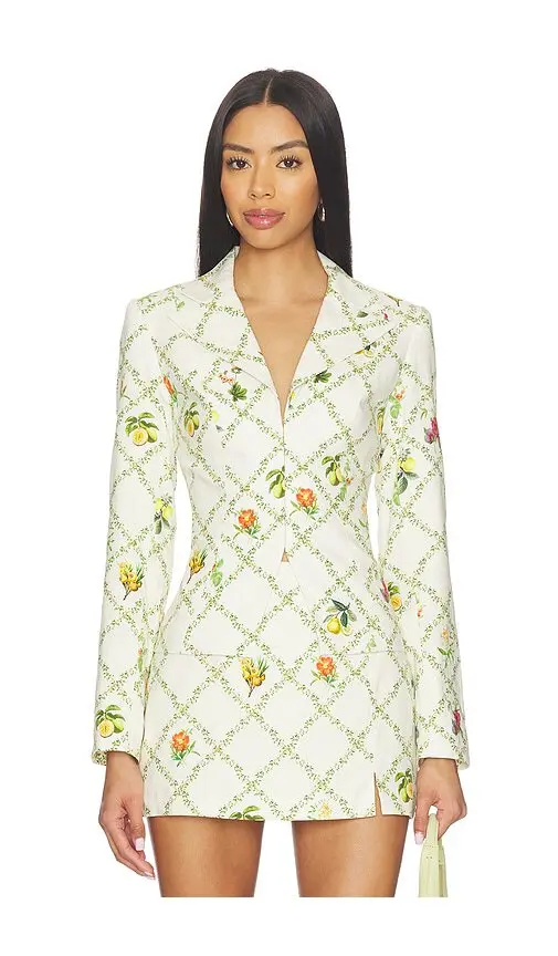 Amanda Uprichard Alana Jacket - Trellis Print