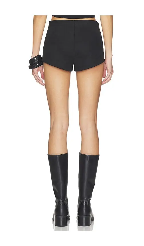 Superdown Faux Suede Short - Black