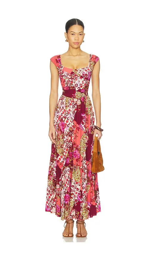 Free People Sasha Maxi Dress - Strawberry Combo