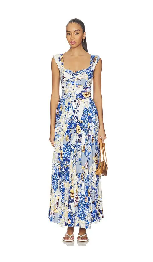 Free People Sasha Maxi Dress - Porcelain Combo