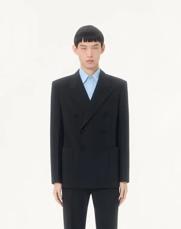 Valentino Garavani Double-breasted Wool Jacket - Black
