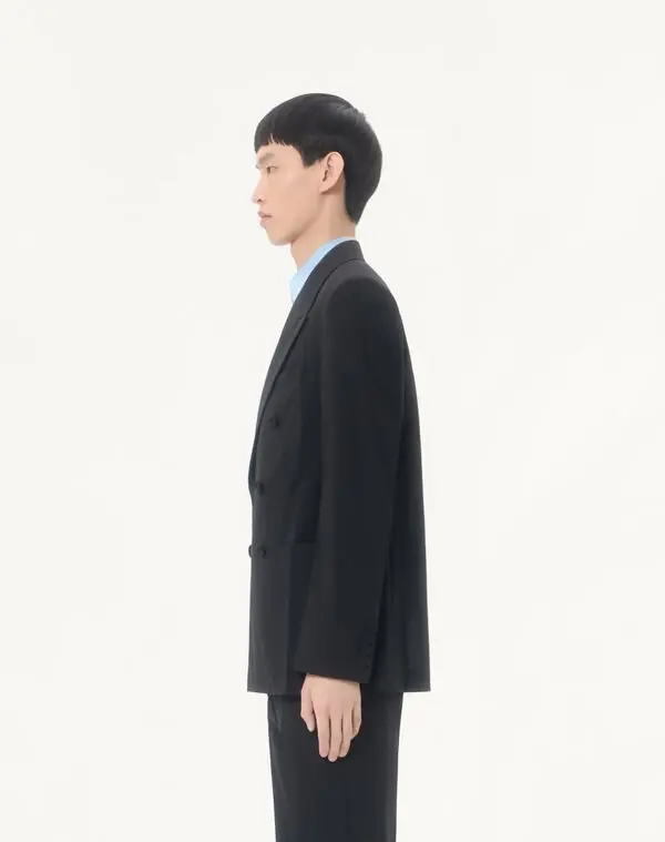 Valentino Garavani Double-breasted Wool Jacket - Black