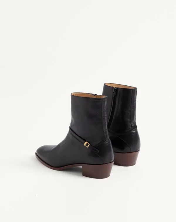 Valentino Garavani Pat Ankle Boot In Kidskin