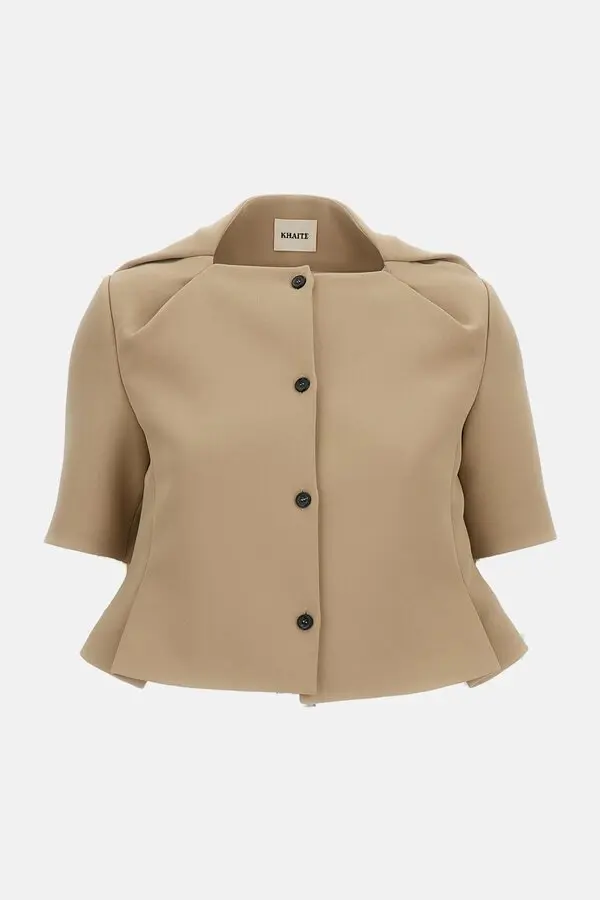 Khaite Short Franc Jacket - Beige