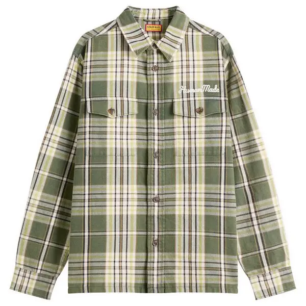 HUMAN MADE Heart Patch Check Shirt