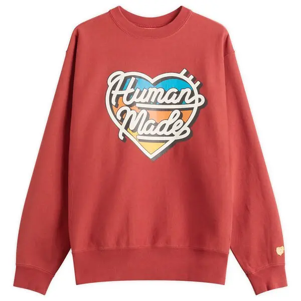 HUMAN MADE Heavyweight Heart Logo Sweatshirt - Red