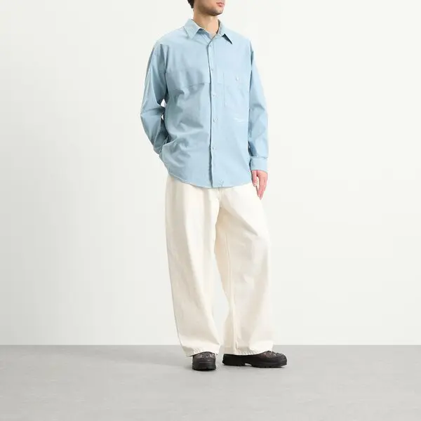 Stone Island Marina Cotton Nylon Panama Overshirt - Dust Blue