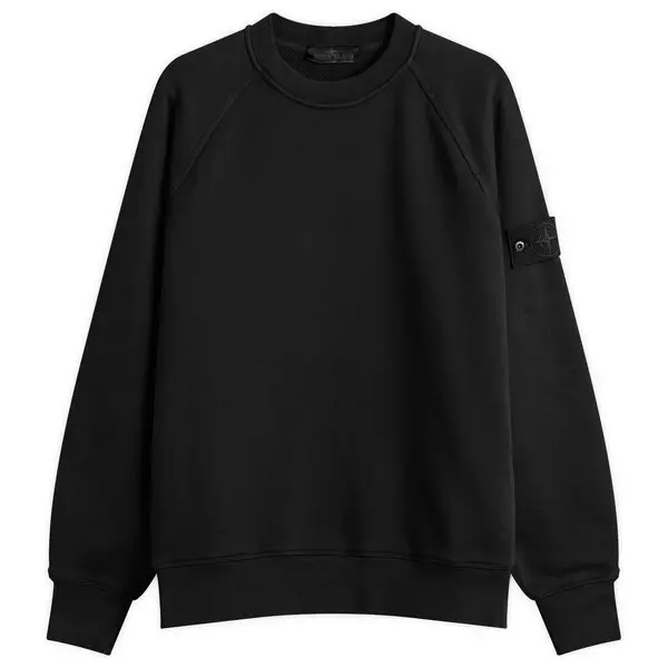 Stone Island Ghost Heavy Fleece Crew Neck Sweatshirt - Black