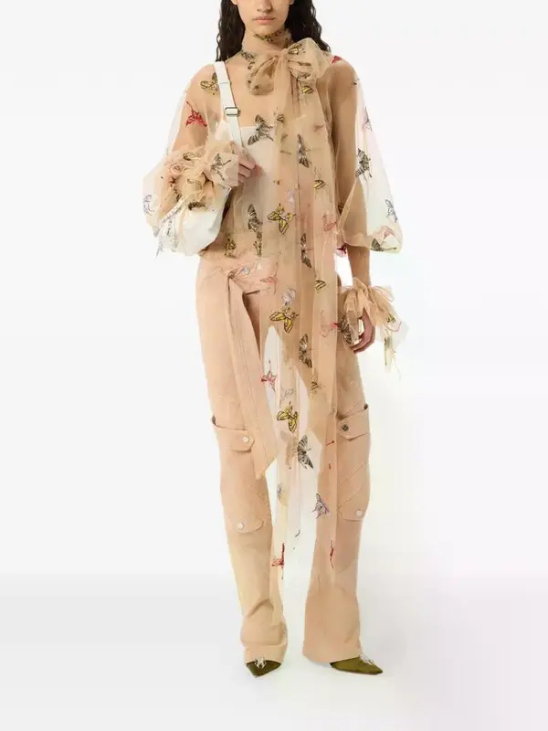 Blumarine Panelled Trousers - Neutrals