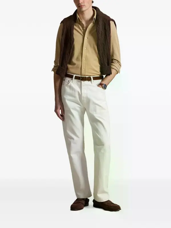 Polo Ralph Lauren Button-down Embroidered Shirt - Neutrals