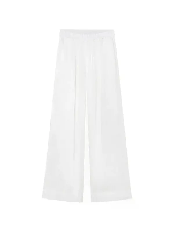 FORTE_FORTE Elasticated Waistband Trousers - White