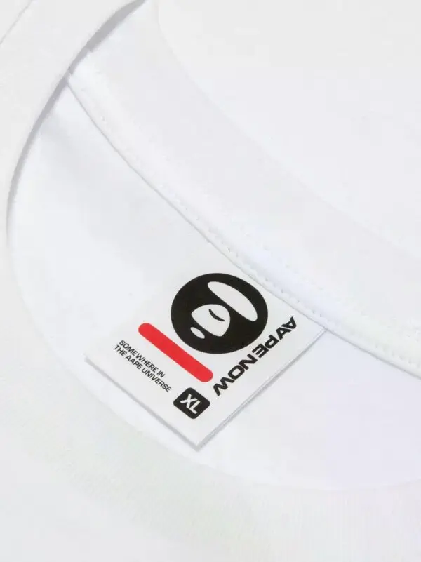 AAPE BY *A BATHING APE Aapenow Moonface Spades T-shirt - White