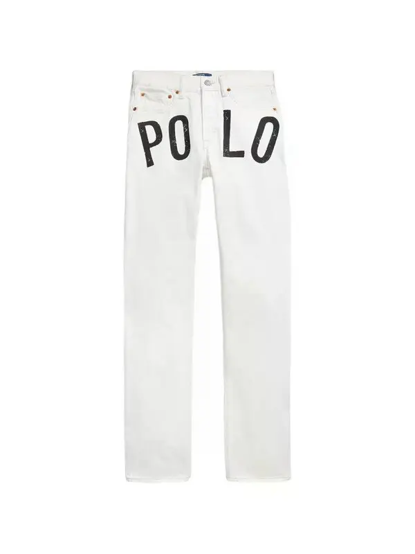 Polo Ralph Lauren Straight Print Trousers - White