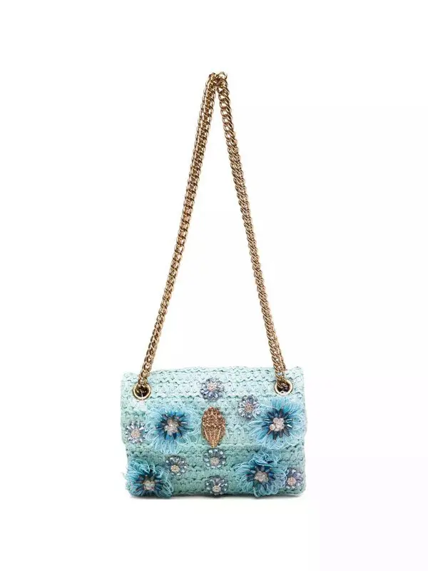 Kurt Geiger Kensington Floral-appliqué Shoulder Bag - Blue