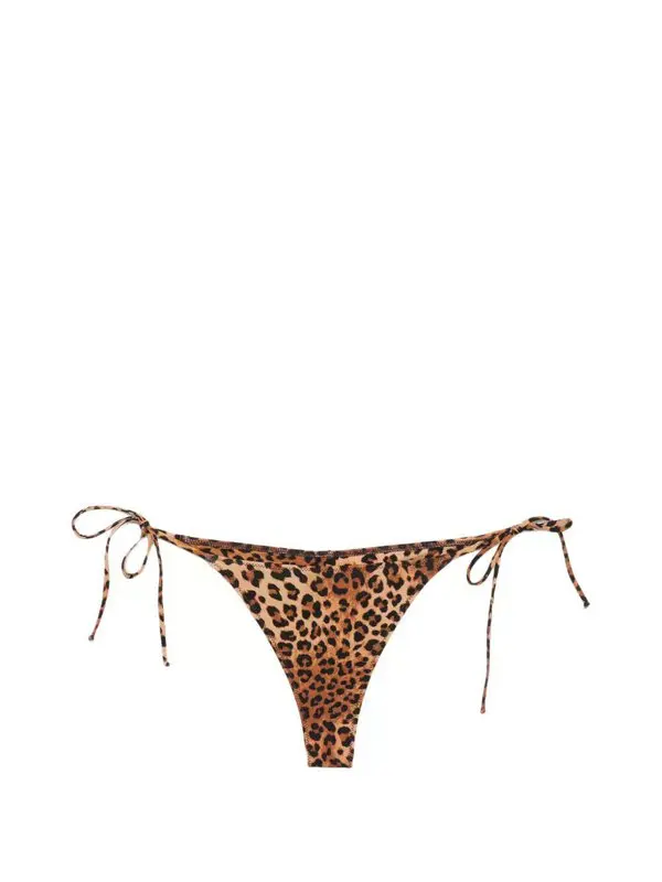 MC2 SAINT BARTH Marielle Leopard-print Bikini Bottoms - Neutrals