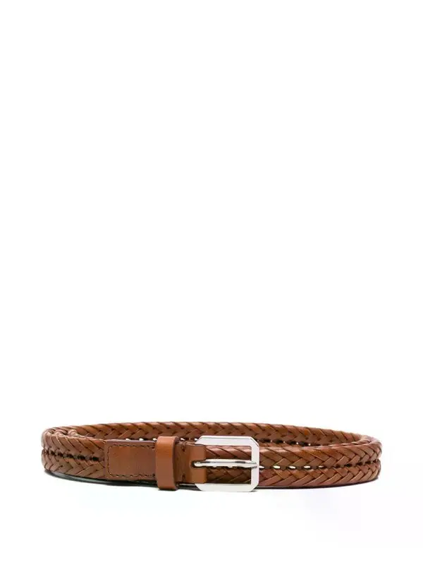 TOM FORD Braided Leather Belt - Neutrals