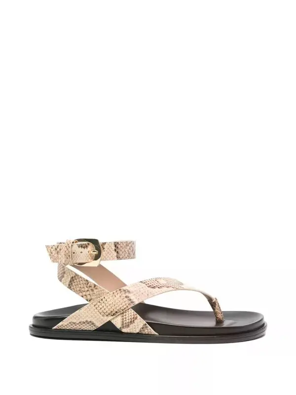 STUART WEITZMAN Marykate Buckle Sandals - Neutrals