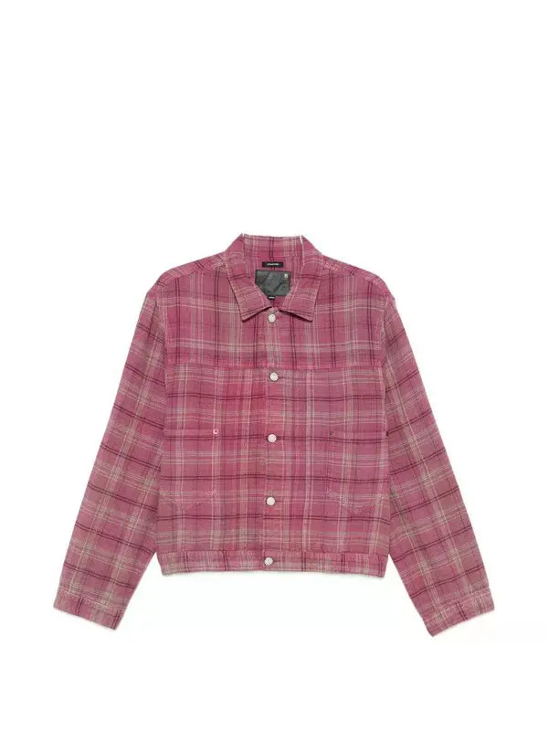 R13 Plaid Shirt Jacket - Pink