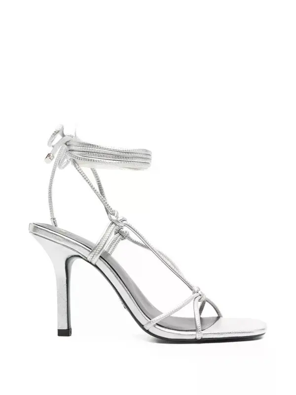 Patrizia Pepe Square-toe Sandals - Silver