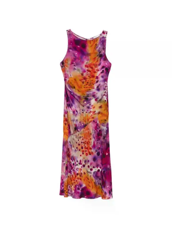 Patrizia Pepe Printed Midi Dress - Pink