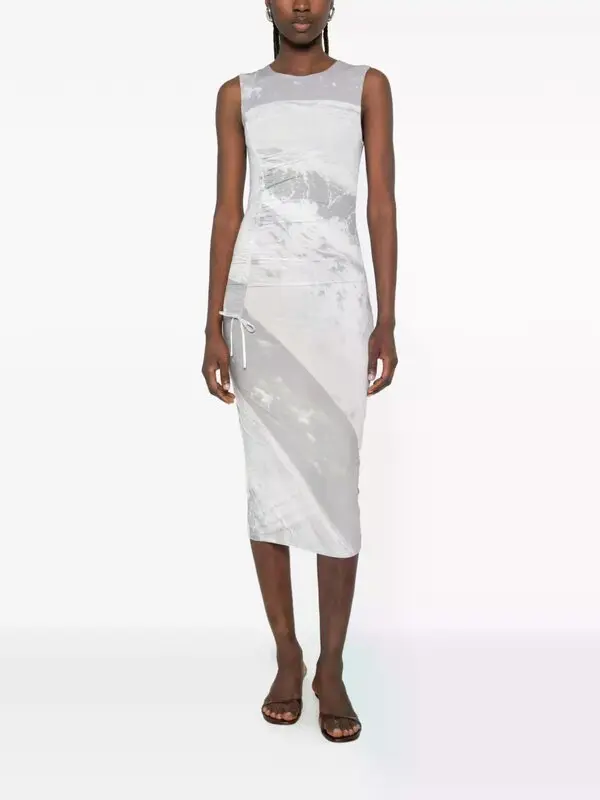 Patrizia Pepe Wave-print Midi Dress